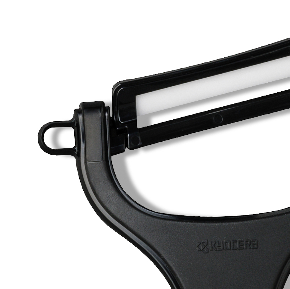 KYOCERA > This ergonomic rotating kitchen peeler has an ultra-sharp no ...